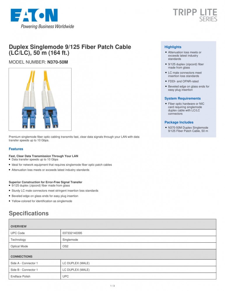 N370-50M technical document page 1