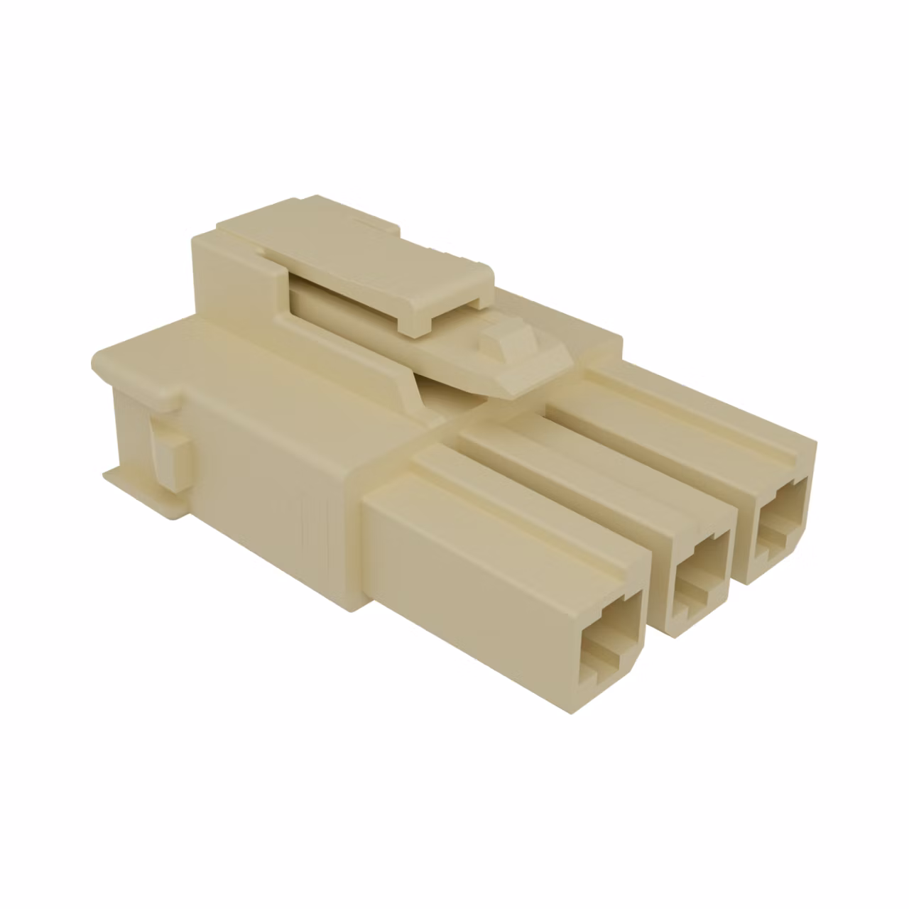 Mega-Fit ColorLock Tangless TPA-Capable Receptacle Housing, Single Row, 3 Circuit, UL 94V-0, Glow-Wire Capable, Natural for sale