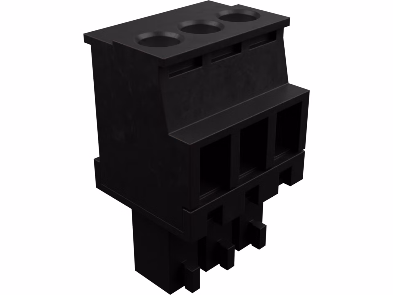 3.81mm Pitch Eurostyle Vertical Plug, with Standard Imprinting, Front Wire Entry, Black, 3 Circuits for sale