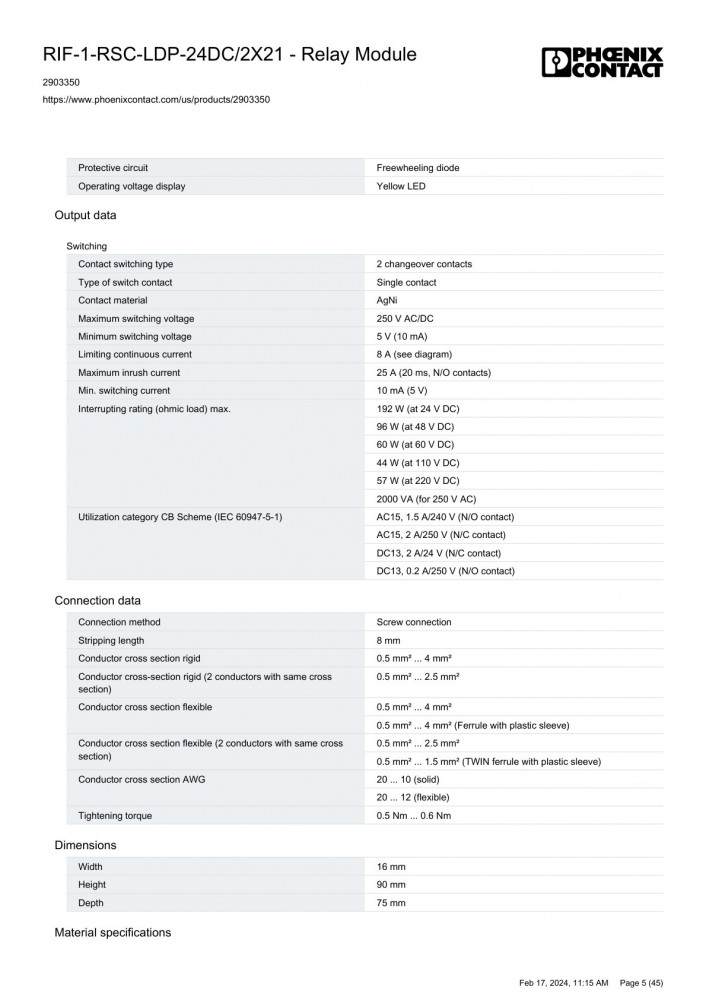 Phoenix Contact 2903350 datasheet page 5