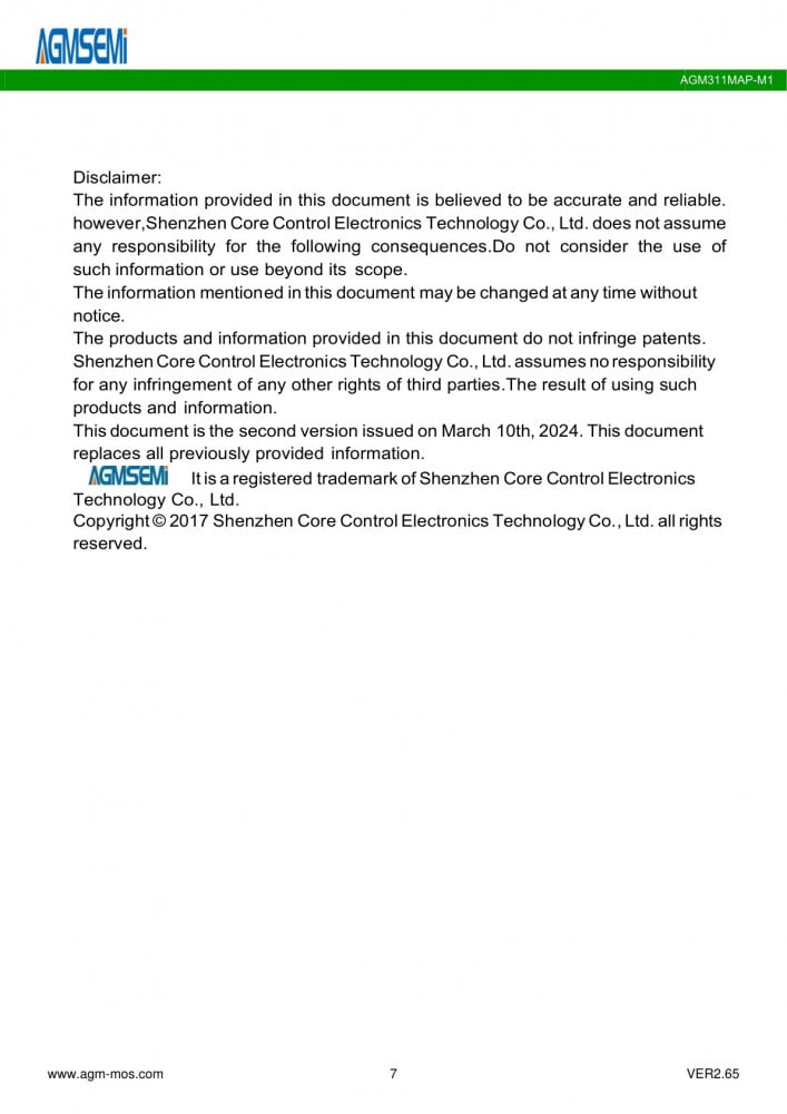 AGM311MAP-M1 datasheet page 7