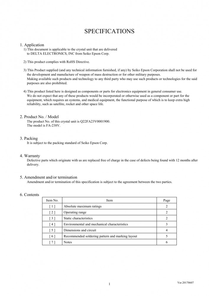 EPSON FA-238V specification page 2
