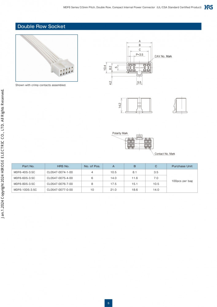 HRS MDF6 Series document page 5