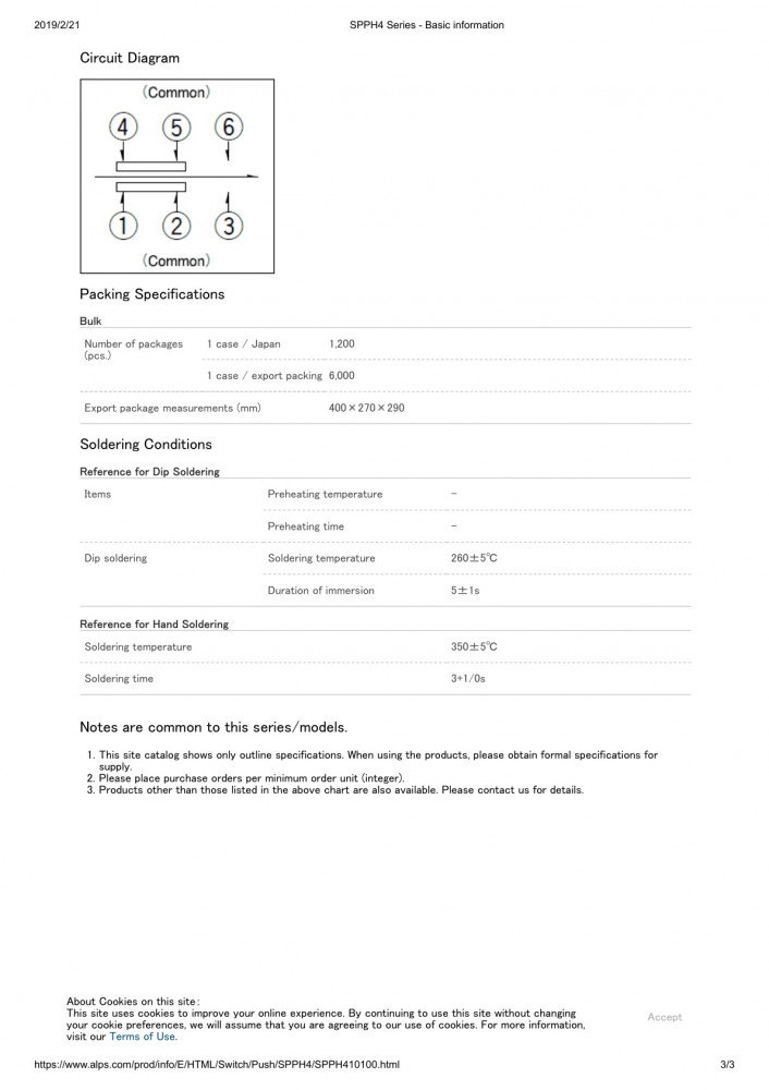 SPPH410100 technical document page 3