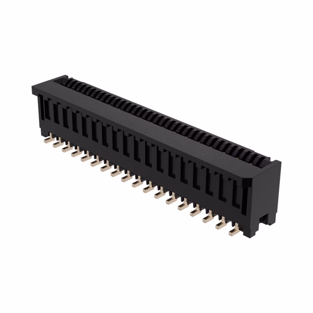 Easy-On FFC/FPC Connector, 0.50mm Pitch, Surface Mount, Vertical, Non-ZIF, Reverse Footprint, Tin Bismuth Plating, Long Terminal Type, Black, 35 Circuits for sale