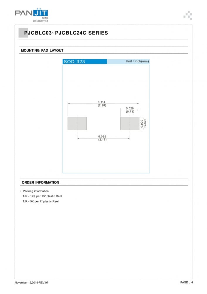 PJGBLC series datasheet page 4