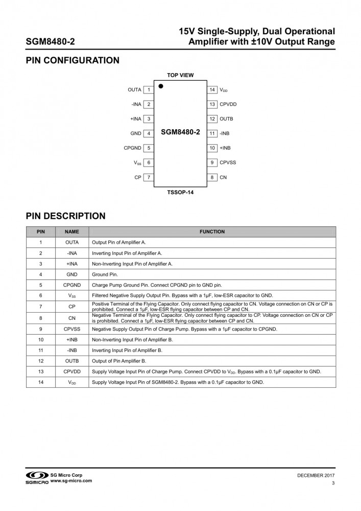 SGM8480-2 datasheet page 3