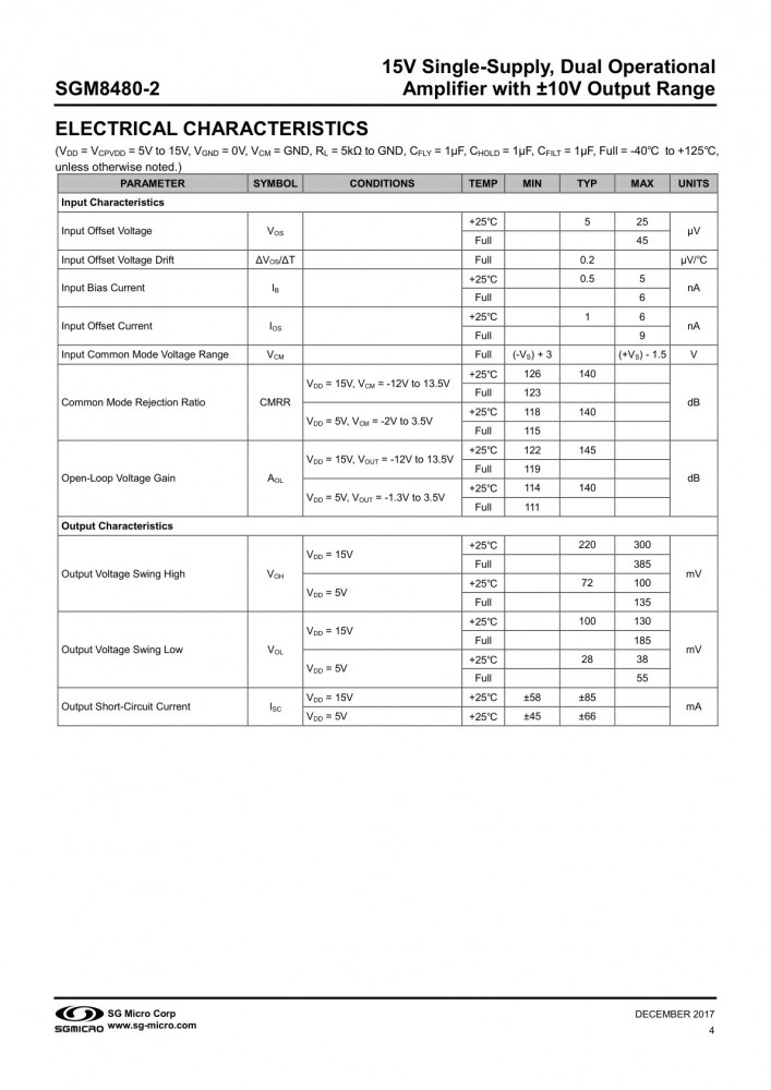 SGM8480-2 datasheet page 4