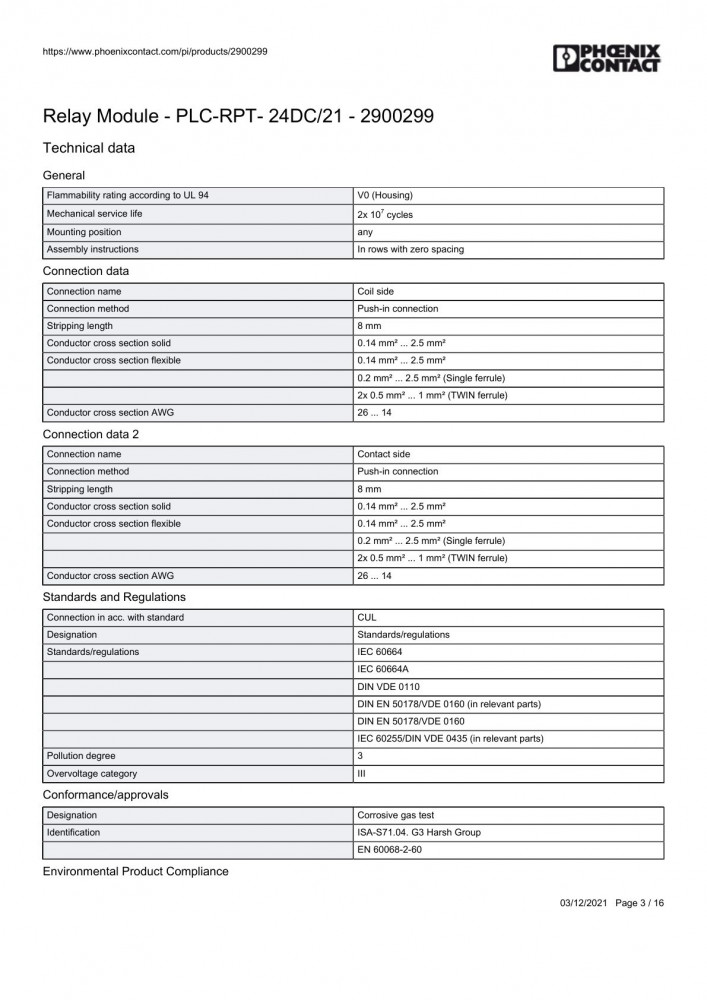 Phoenix Contact 2900299 technical document page 3