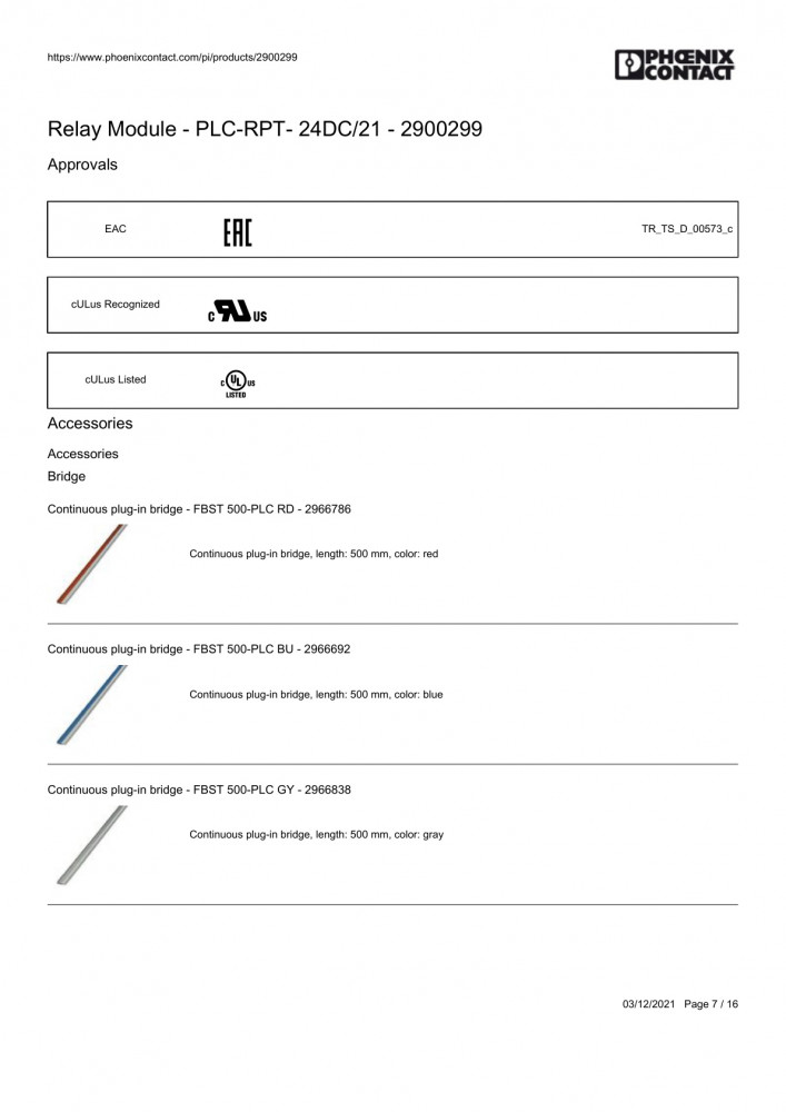 Phoenix Contact 2900299 technical document page 7