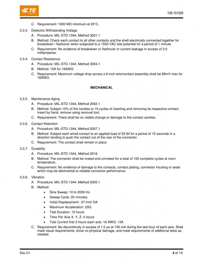 DEUTSCH DT Series specification page 4
