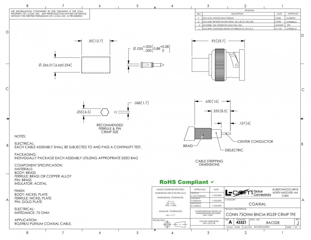 L-com BAC028 technical document preview