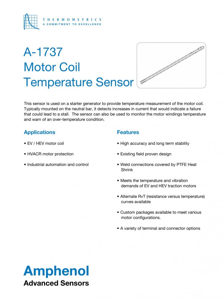 Amphenol A-1737 technical document page 1