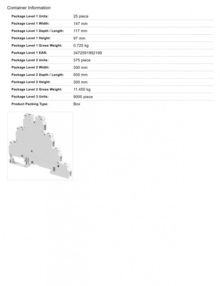 D4/6.T1 terminal block technical document, page 3