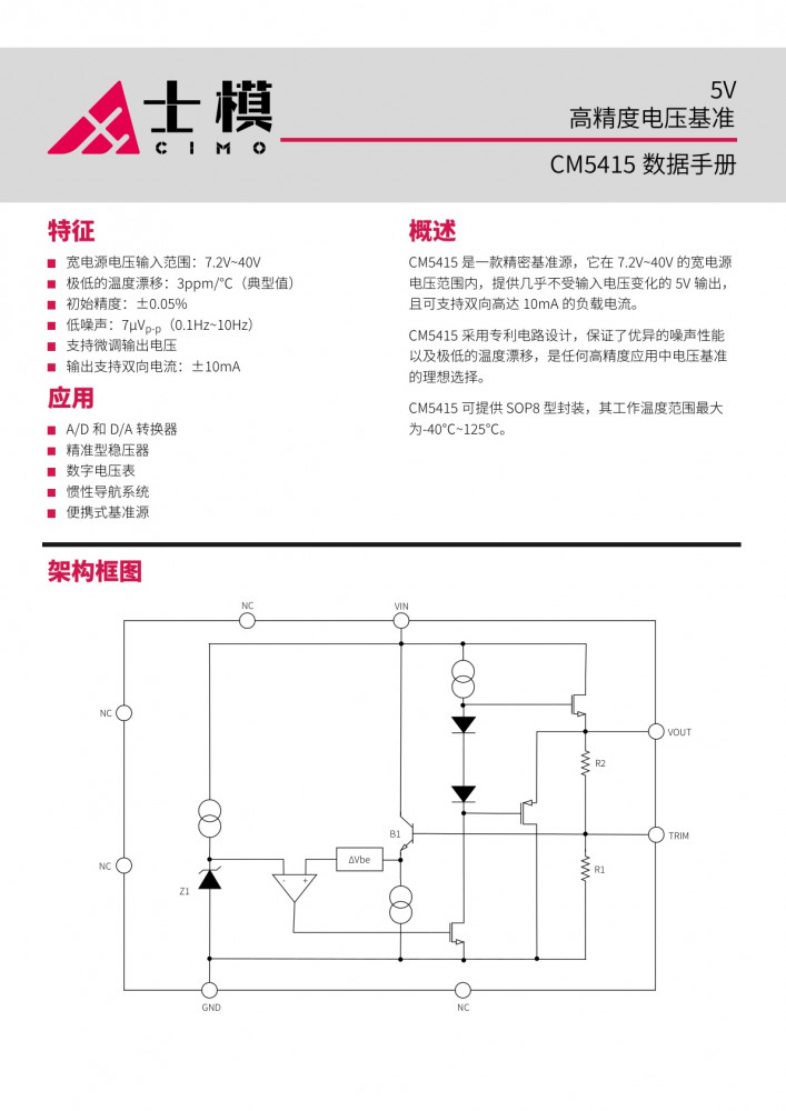 CM5415 datasheet page 1