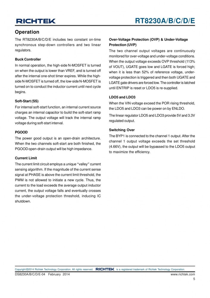 RT8230A datasheet page 5