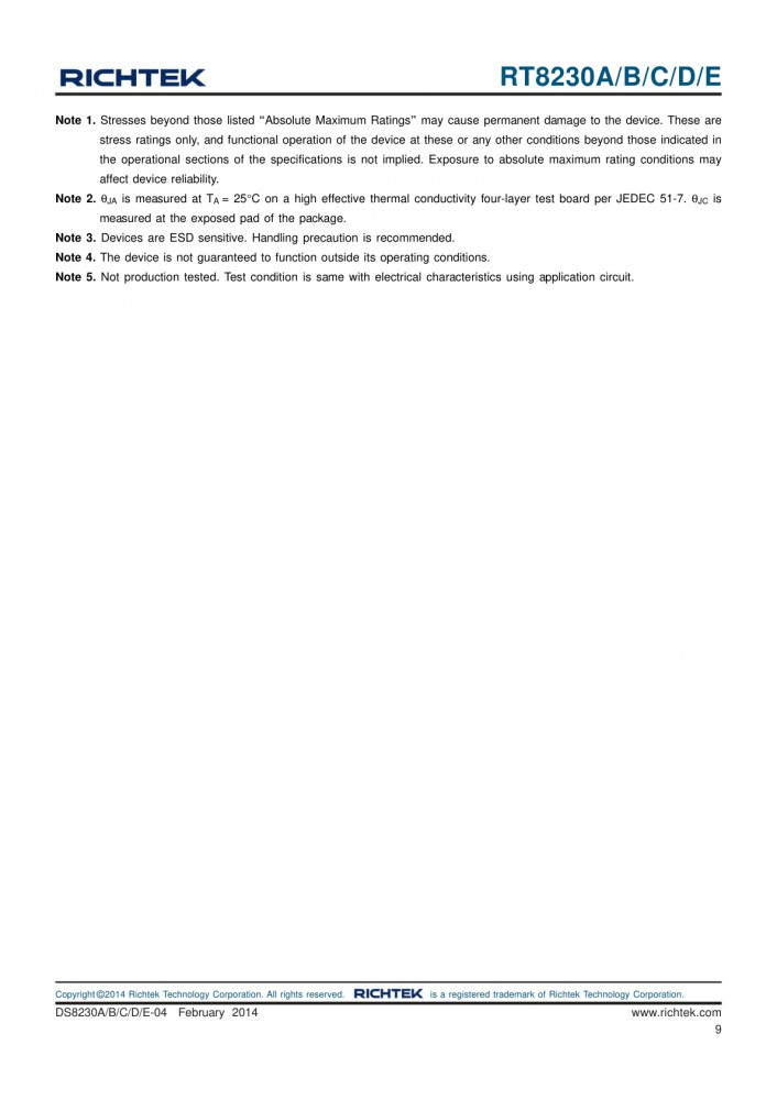 RT8230A datasheet page 9