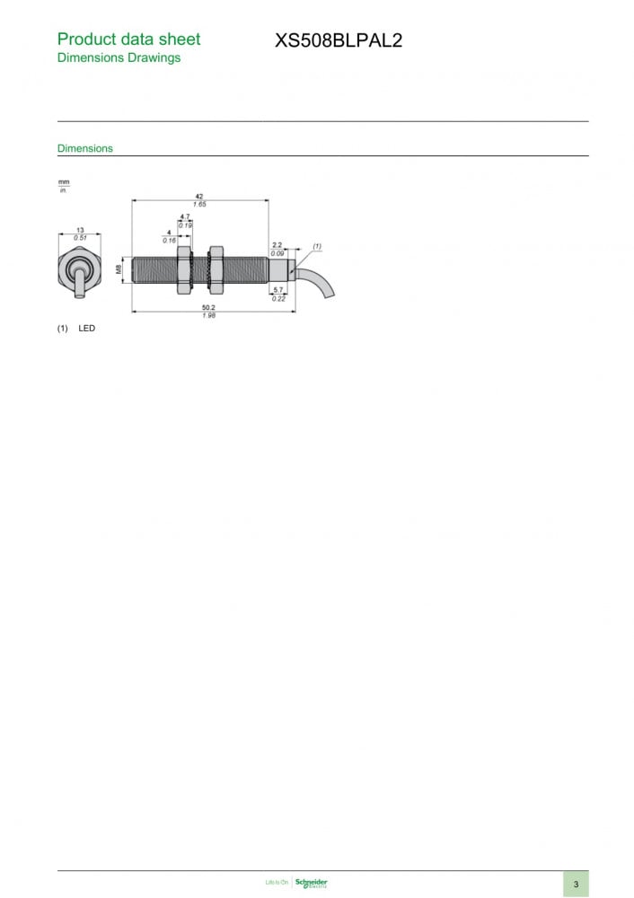 XS508BLPAL2 technical document page 3