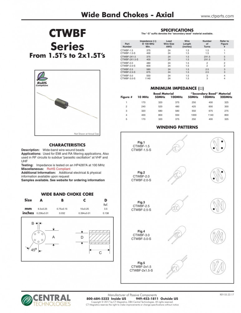 Central CTWBF series technical document
