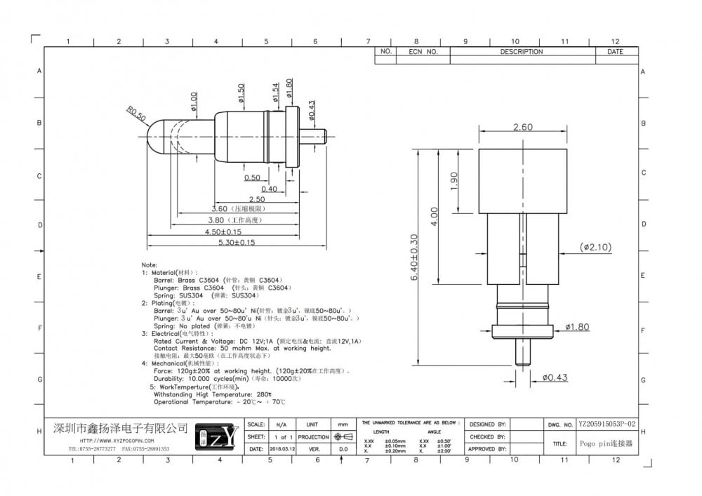YZ205915053P-02 specification document page 3