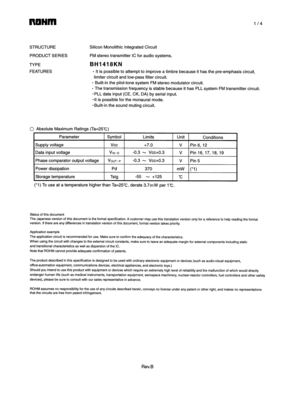 ROHM BH1418KN-E2 for sale