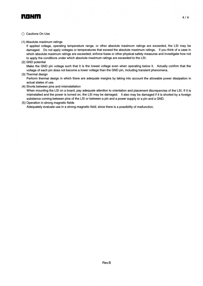 BH1418KN-E2 technical document page 4
