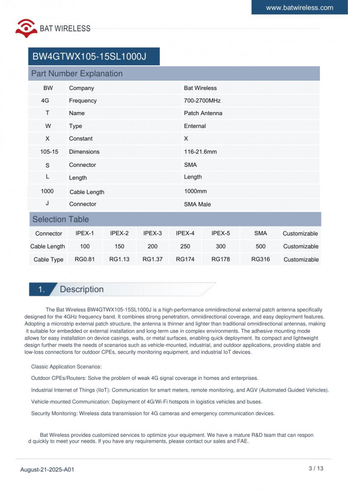 BW4GTWX105-15SL1000J datasheet page 3