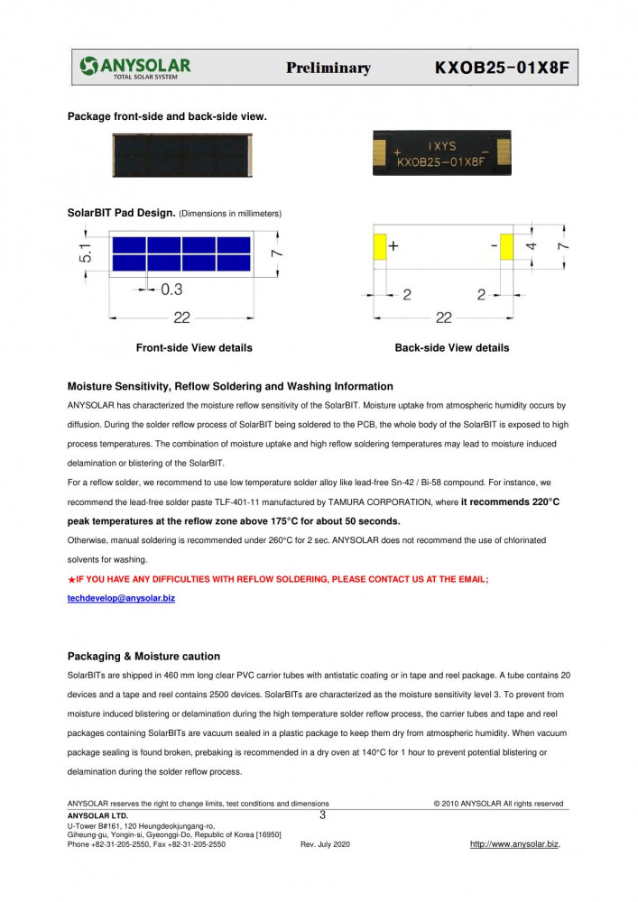 KXOB25-01X8F-TR datasheet page 3