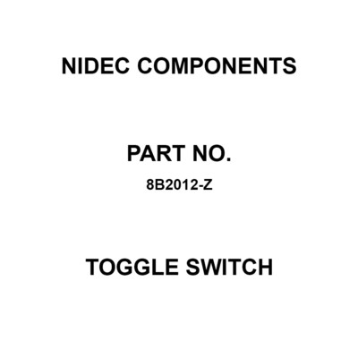 Nidec 8B2012-Z Toggle Switch for sale