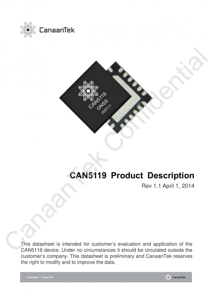 CAN5119 datasheet page 1