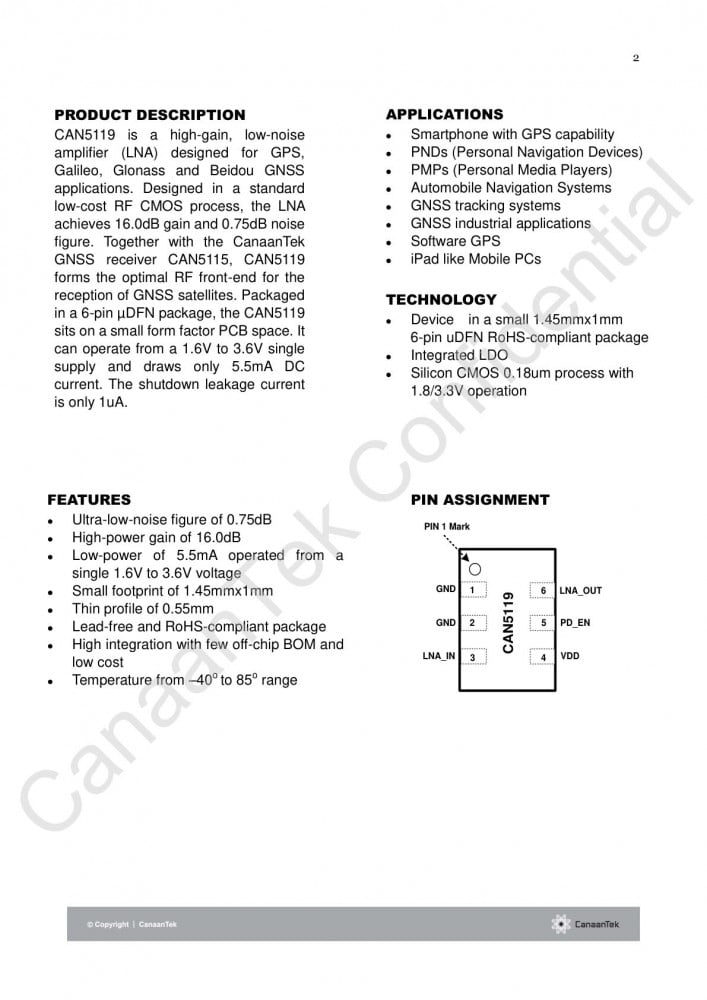 CAN5119 datasheet page 2
