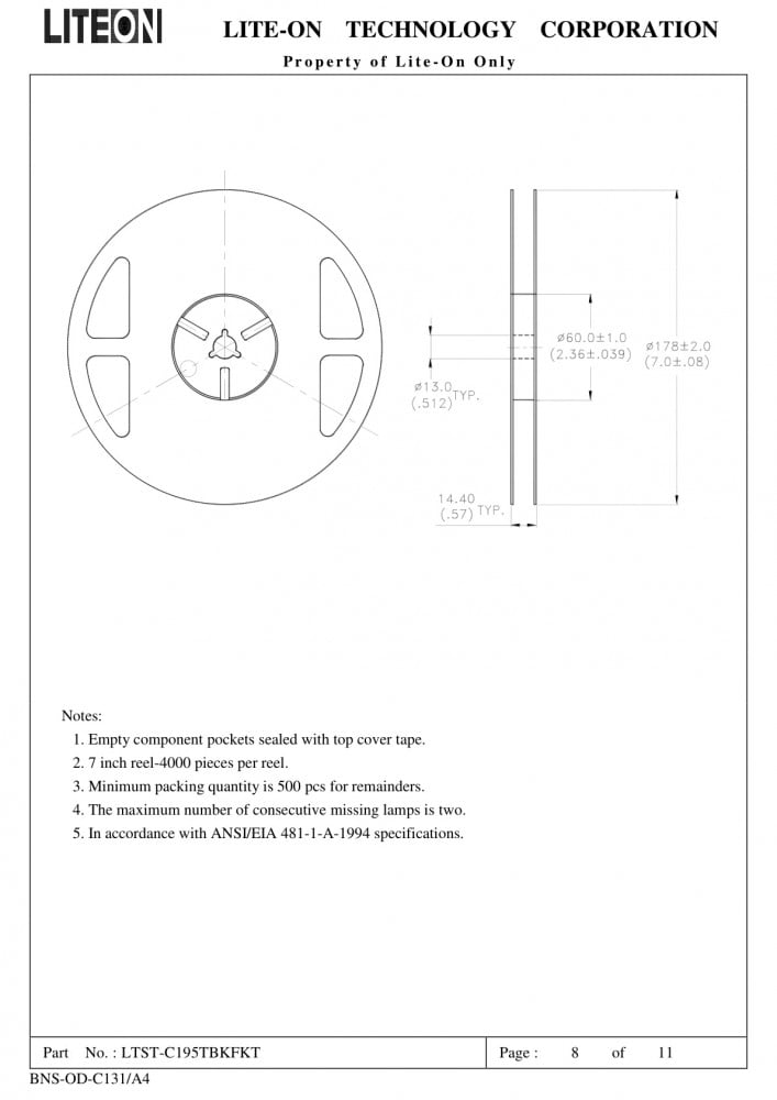 LTST-C195TBKFKT datasheet page 9