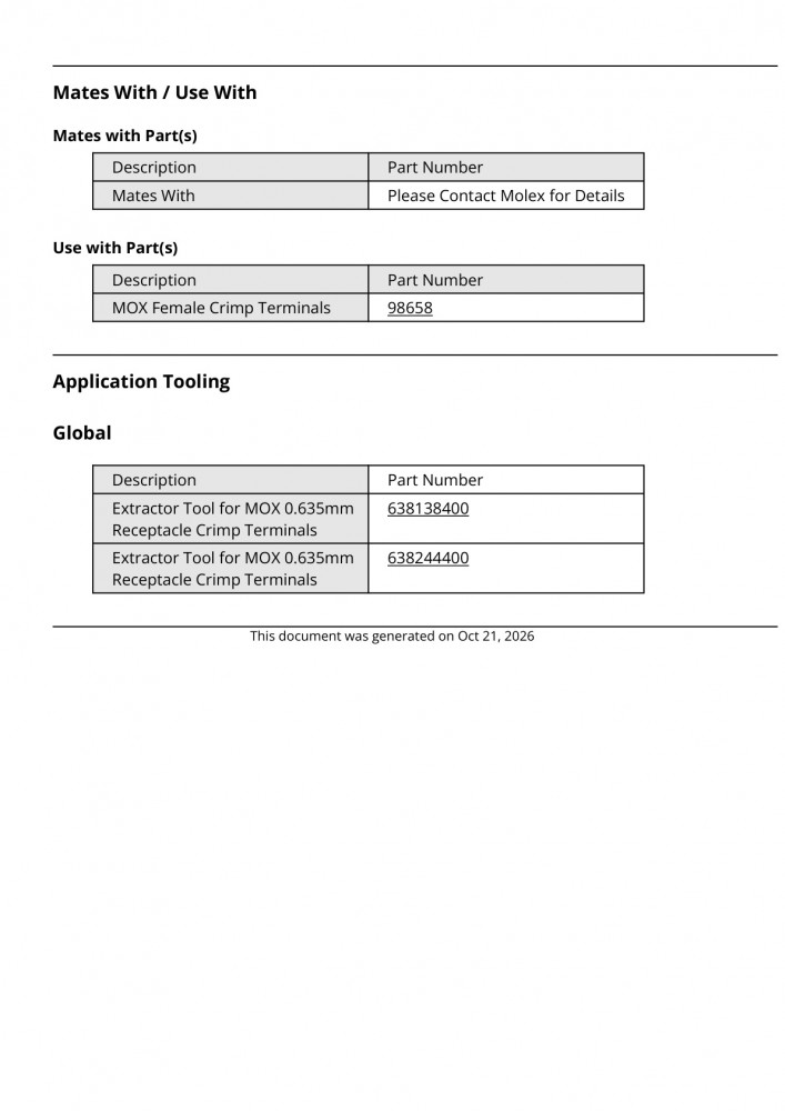 MOLEX 989821010 technical document image 3