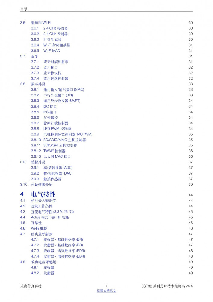 ESP32-U4WDH datasheet page 7