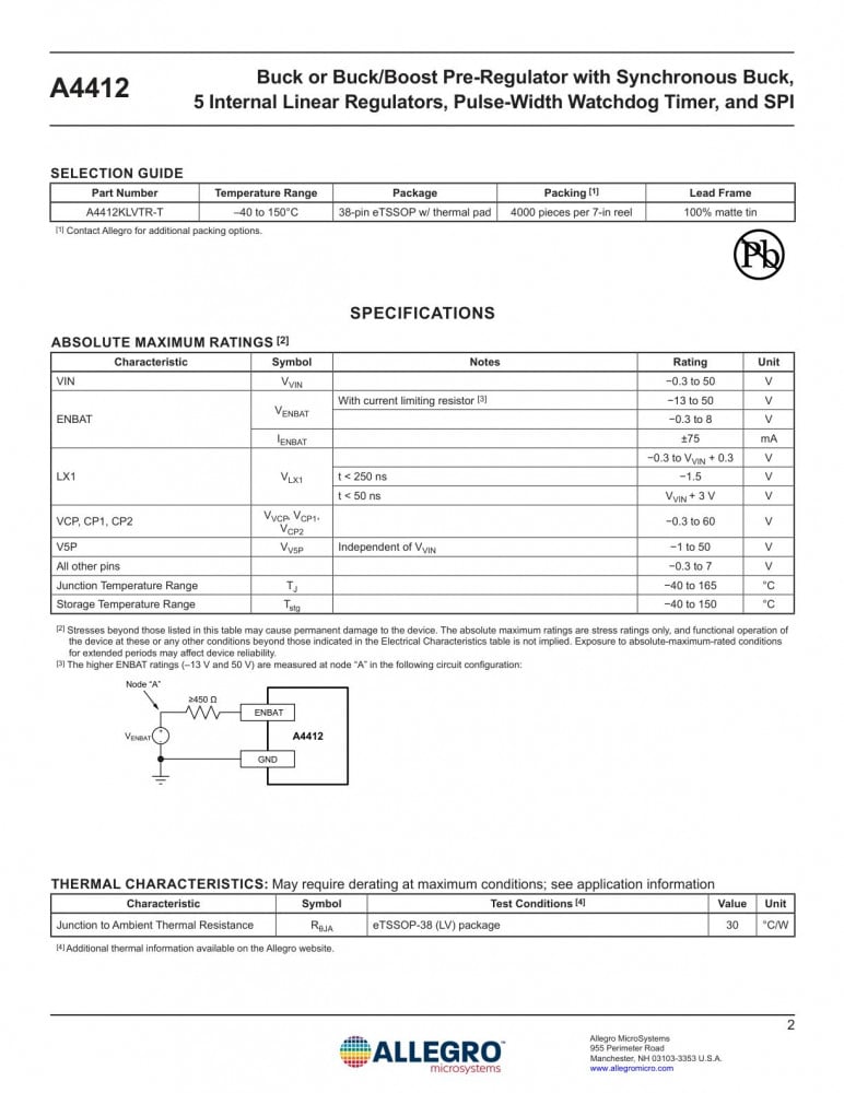 A4412 datasheet page 2
