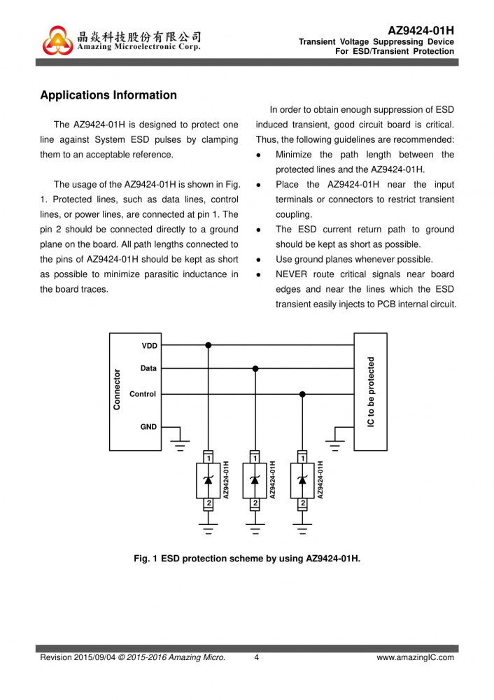 AZ9424-01H datasheet page 4