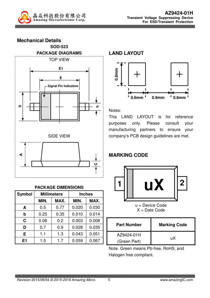 AZ9424-01H datasheet page 5