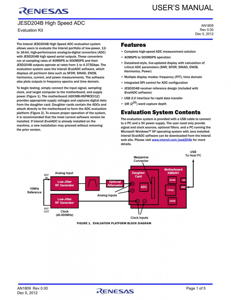 ISLA224S25IR48EV1Z evaluation system documentation page 1