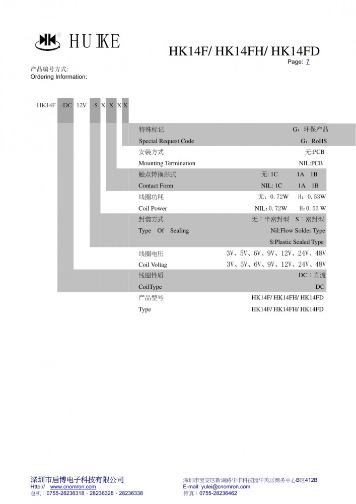 HK14F datasheet page 7