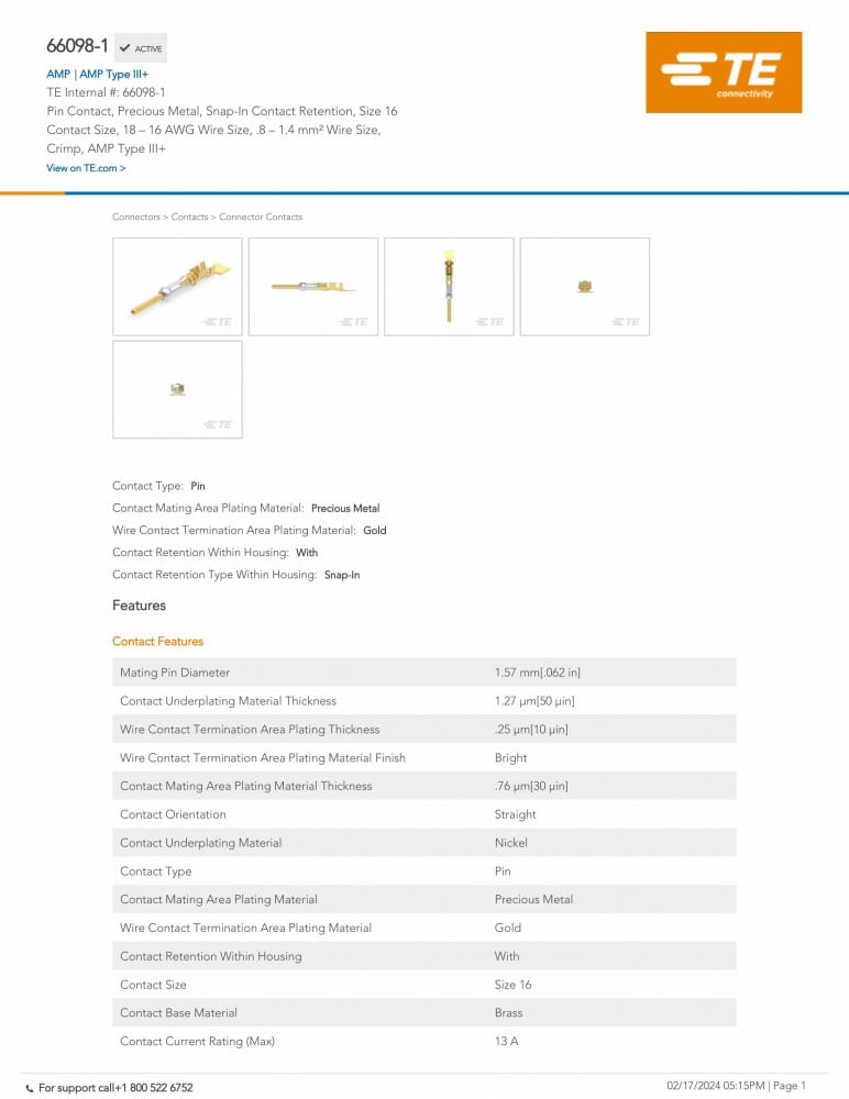 66098-1 technical document page 1