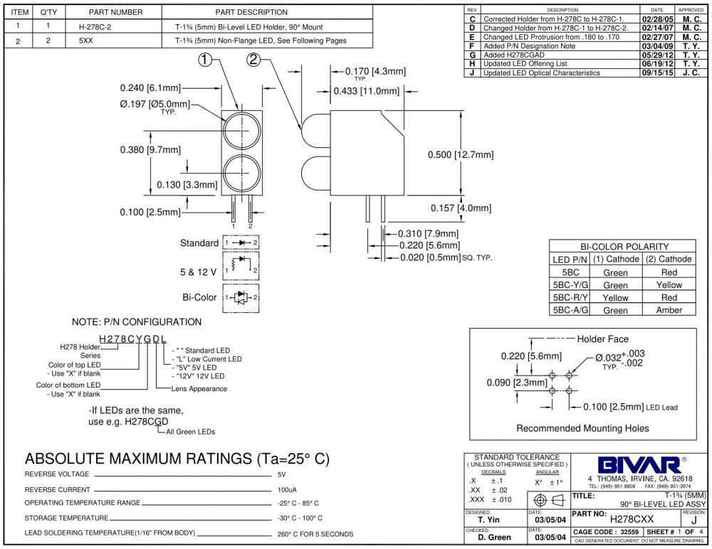 BIVAR H278C series drawing page 1