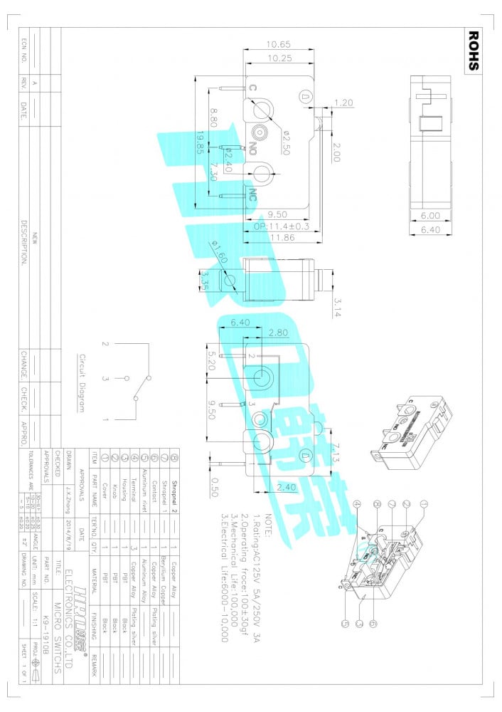 K9-1910B technical document preview