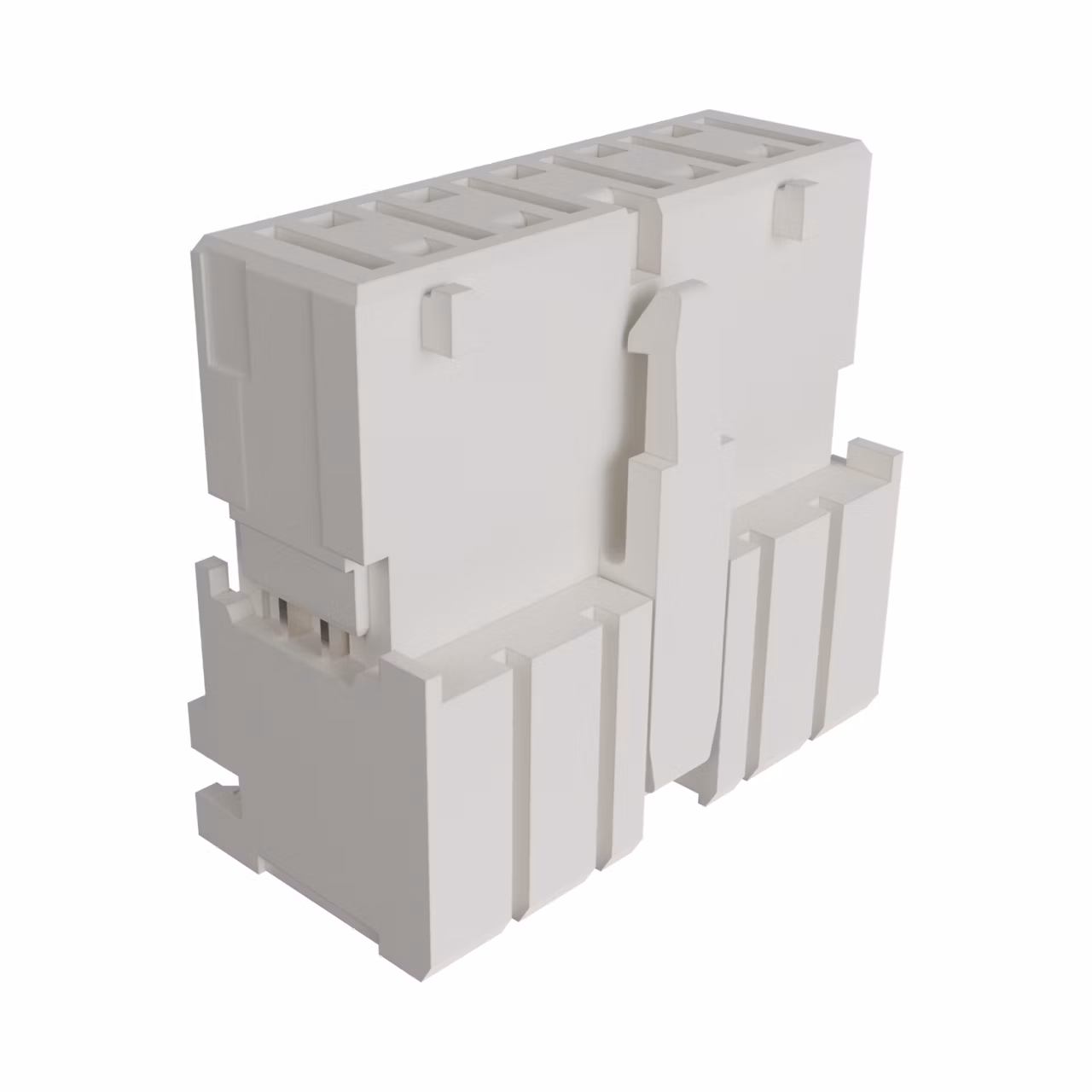 SL Wire-to-Wire Panel Mount Crimp Housing, Single Row, Panel Mount Plug with TPA Feature, 7 Circuits, Black