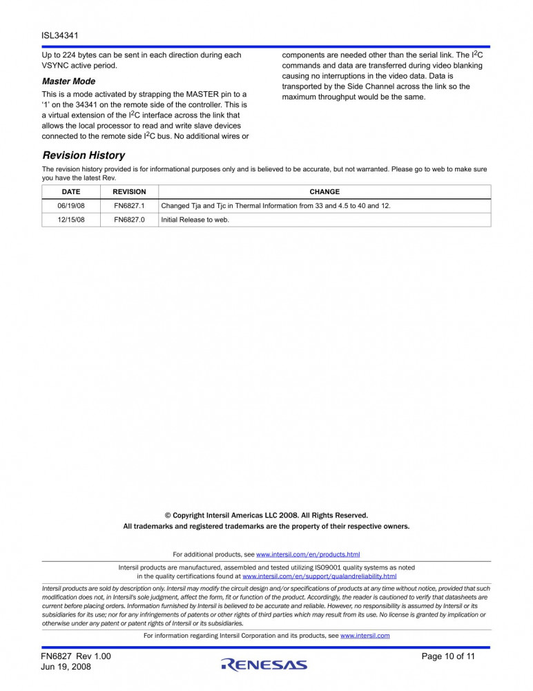 ISL34341INZ datasheet page 10