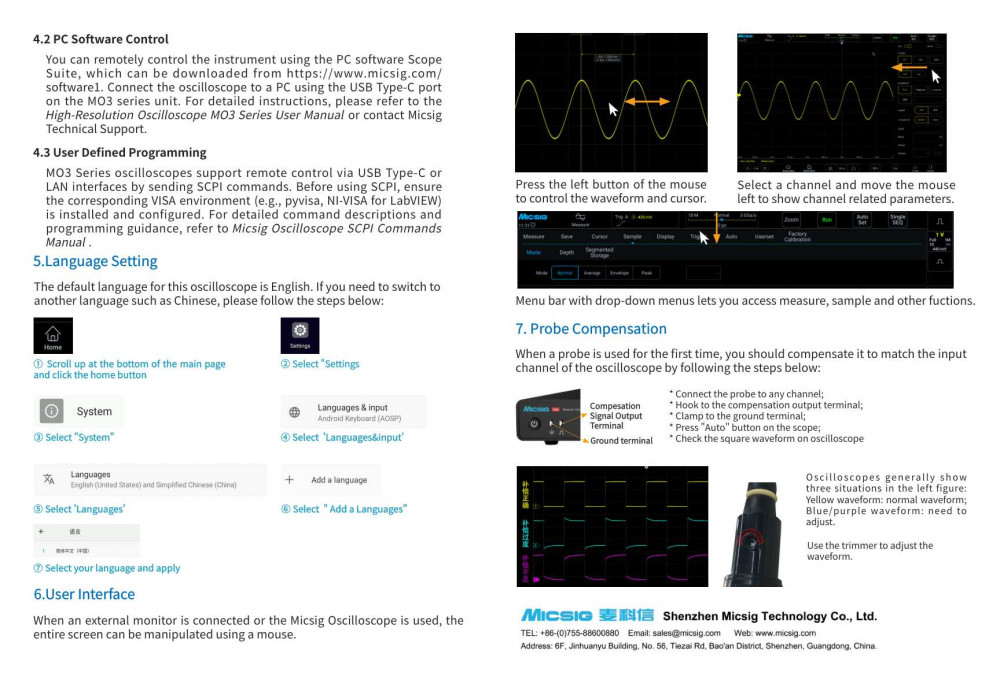 Micsig MO3 Series quick guide page 2