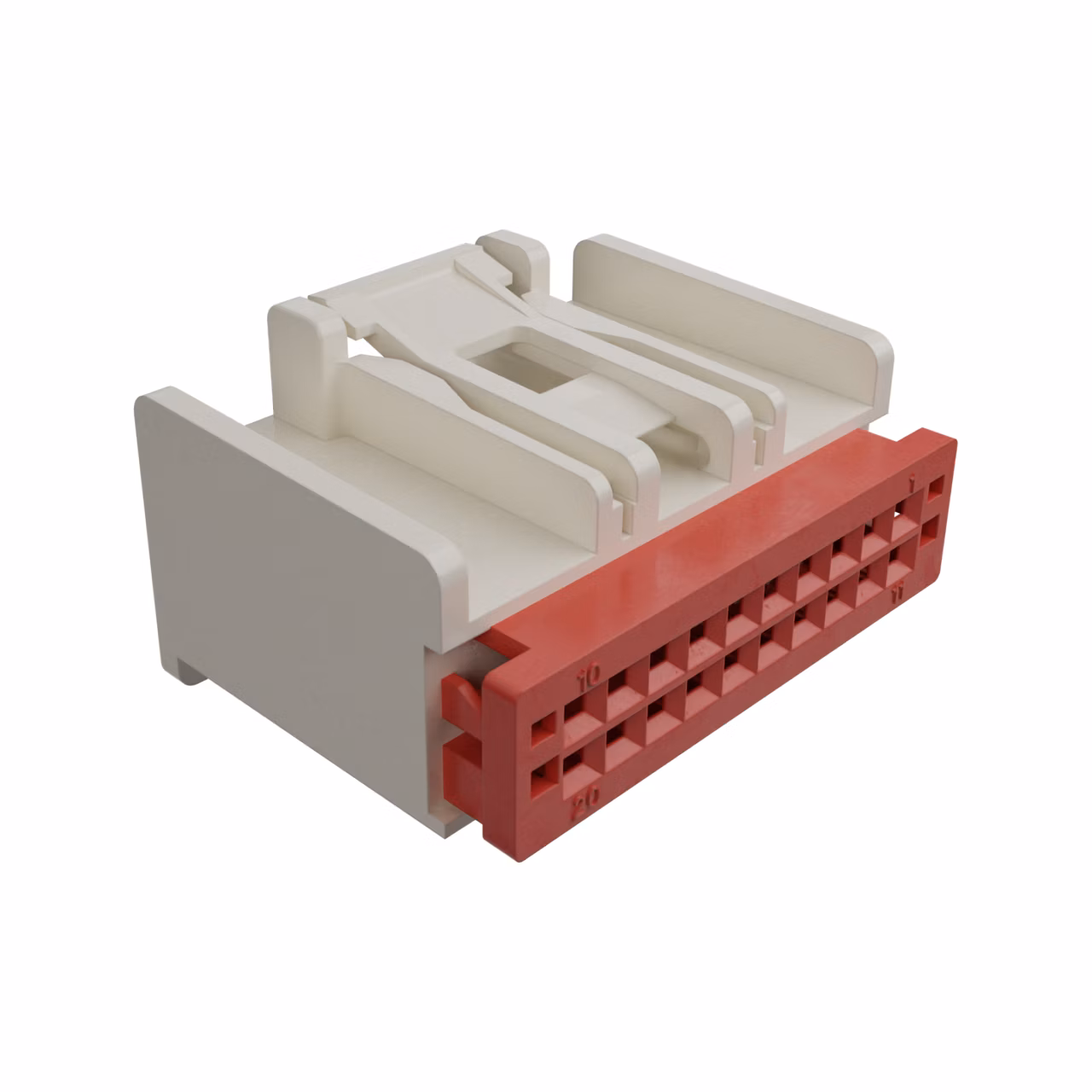 2.54mm Pitch, 0.64mm Width H-DAC 64 High Density Automotive Connectors, Dual Row, Female Harness Assembly, 20 Circuits, Polarization Option 3, Natural for sale