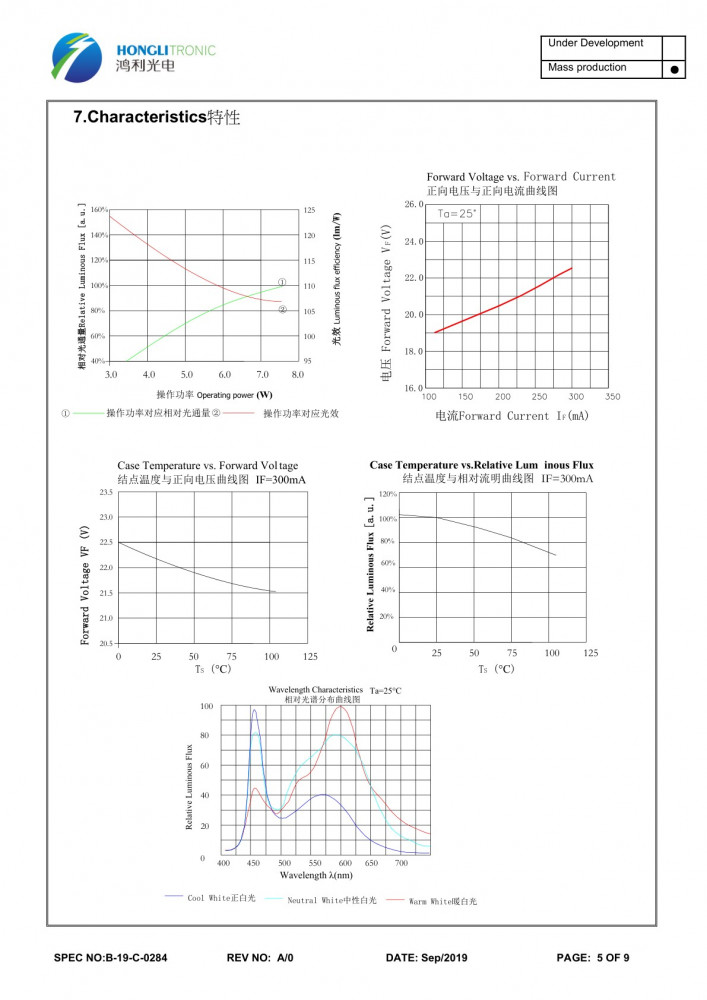 HONGLITRONIC LM002H384W specification page 5
