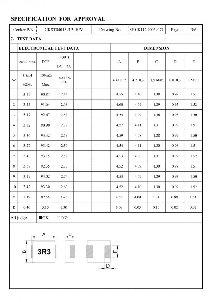 CKST04015-3.3uH/M specification page 5