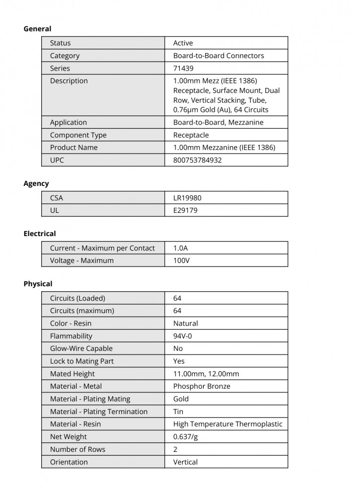 MOLEX 714391564 technical document image 2