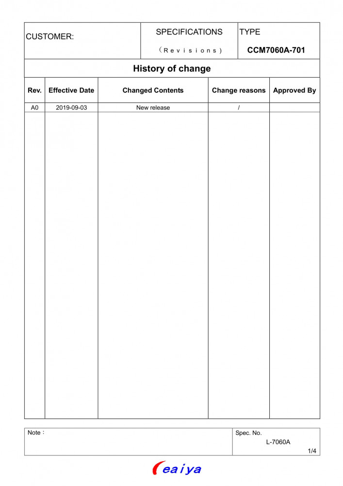CCM7060A-701 specification page 2
